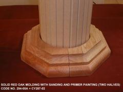 V-grooved wood panel and molding for wall and column decoration use by ...