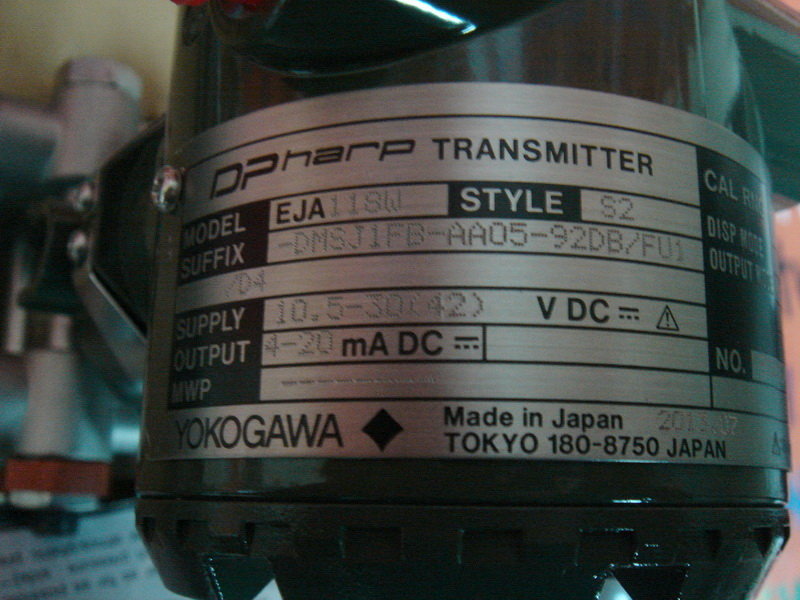 YOKOGAWA Diaphragm Sealed GP Transmitter EJA118W-DMSJ1FB-AA05-92DB/FU1 ...